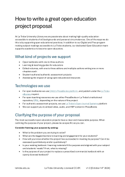 How to write a great open education project proposal
