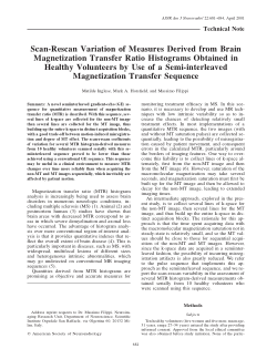 Scan-Rescan Variation of Measures Derived from Brain Magnetization ...