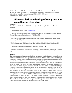 Item - Airborne SAR monitoring of tree growth in a coniferous ...