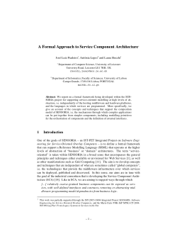 A Formal Approach to Service Component Architecture