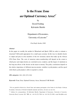 Is the Franc Zone an Optimal Currency Area?
