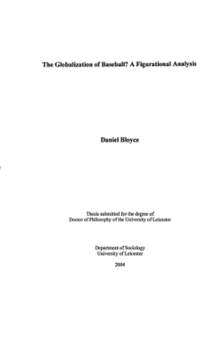 The globalization of baseball? : a figurational analysis