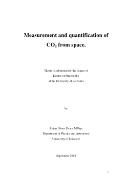 Measurement and quantification of CO2 from space