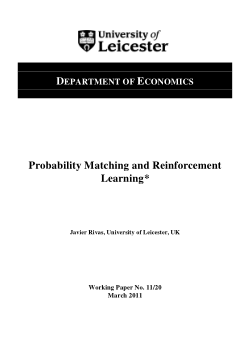 Probability Matching and Reinforcement Learning