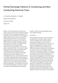 Partial Discharge Patterns in Conducting and Non-Conducting Electrical ...