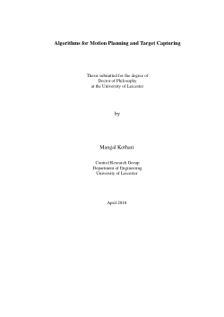 Algorithms for Motion Planning and Target Capturing