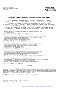 GRB 021004 modelled by multiple energy injections