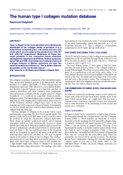 The human type I collagen mutation database