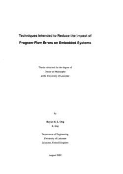 Techniques intended to reduce the impact of program-flow errors on ...