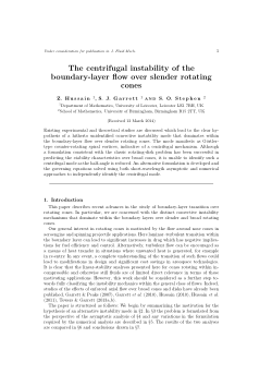 The centrifugal instability of the boundary-layer flow over slender rotating cones
