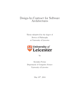 Design-by-contract for software architectures
