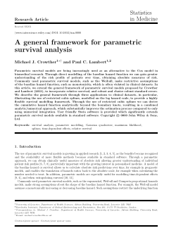A general framework for parametric survival analysis