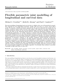Flexible parametric joint modelling of longitudinal and survival data