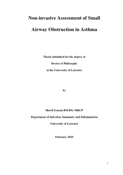 Non-invasive Assessment of Small Airway Obstruction in Asthma