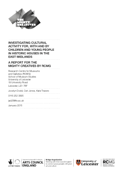 Investigation cultural activity for, with and by children and young ...