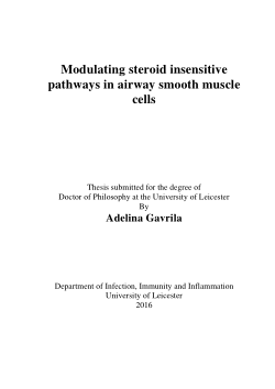 Modulating steroid insensitive pathways in airway smooth muscle cells