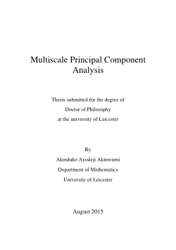 Multiscale principal component analysis
