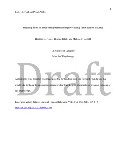 Selecting fillers on emotional appearance improves lineup ...