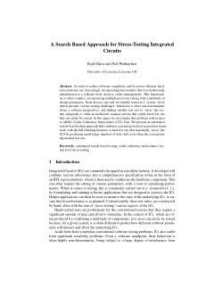 A Search Based Approach for Stress-Testing Integrated Circuits