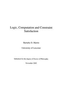 Logic, computation and constraint satisfaction