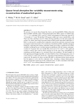 Quasar broad absorption line variability measurements using ...