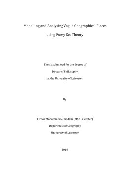 Modelling and analysing vague geographical places using fuzzy set theory