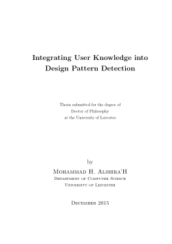 Integrating user knowledge into design pattern detection