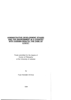 Administrative development stages and the environment in a country with ...