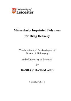 Molecularly Imprinted Polymers for Drug Delivery