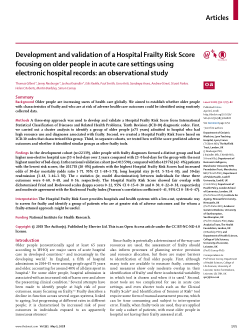 Development and validation of a hospital frailty risk score focusing on ...