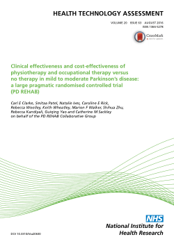Clinical effectiveness and cost-effectiveness of physiotherapy and ...
