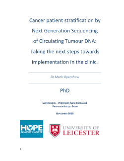 Cancer patient stratification by Next Generation Sequencing of ...
