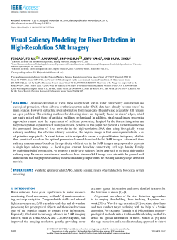 Visual Saliency Modeling for River Detection in High-resolution SAR Imagery