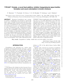 TYPLEX® Chelate, a novel feed additive, inhibits Campylobacter jejuni ...