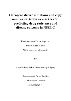 Oncogene driver mutations and copy number variation as markers for ...