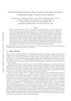 Automated segmentation of retinal layers from optical coherence tomography images using geodesic ...