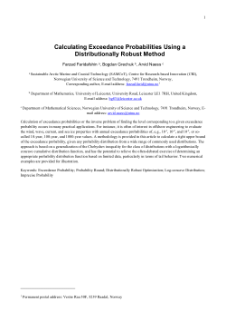 Calculating Exceedance Probabilities Using a Distributionally Robust Method