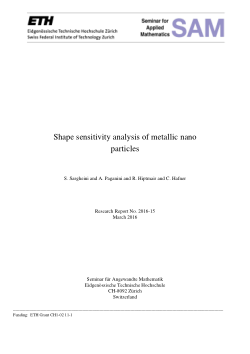 Shape sensitivity analysis of metallic nano particles