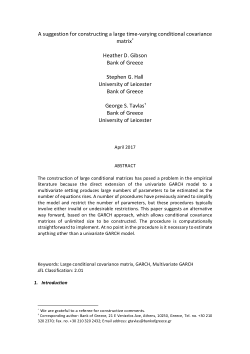 A suggestion for constructing a large time-varying conditional ...