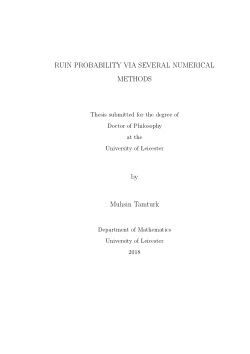 Ruin probability via several numerical methods