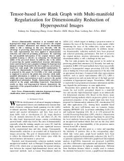 Tensor-Based Low-Rank Graph With Multimanifold Regularization for Dimensionality Reduction of ...