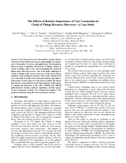 The Effects of Relative Importance of User Constraints in Cloud of ...