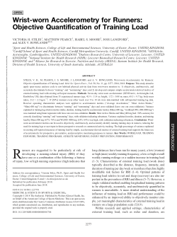 Item - Wrist-worn Accelerometry for Runners: Objective Quantification ...