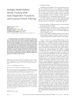 Multiple Model Ballistic Missile Tracking With State-Dependent Transitions and Gaussian Particle ...