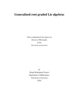 Item - Generalized Root Graded Lie Algebras - University of Leicester ...