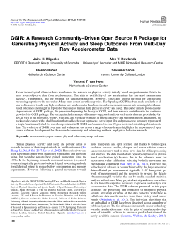 Item - GGIR: A research community-driven open-source R-package for generating physical activity ...