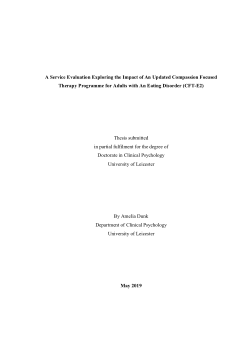 A Service Evaluation Exploring the Impact of An Updated Compassion ...
