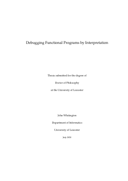 Debugging Functional Programs by Interpretation