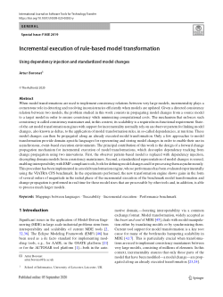 Incremental Execution of Rule-based Model Transformation: Using Dependency Injection and ...