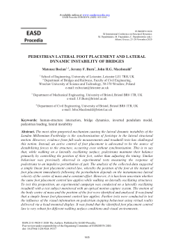 Pedestrian lateral foot placement and lateral dynamic instability of ...